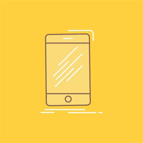 Device Mobile Phone Smartphone Telephone Flat Line Filled Icon Beautiful Logo Button Over