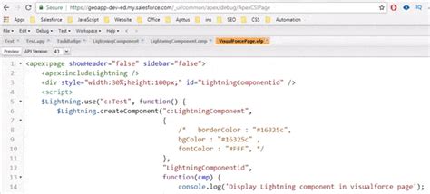how to display lightning component on visualforce page forcelearn 2025