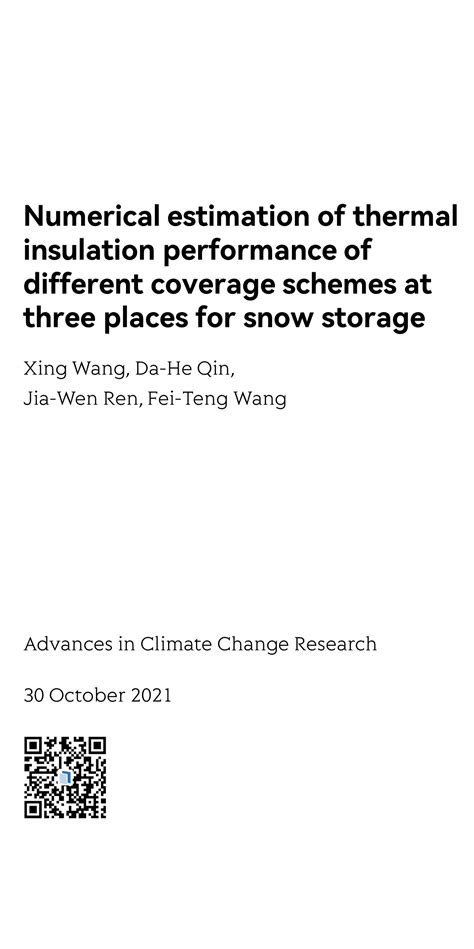Hot Paper Numerical Estimation Of Thermal Insulation Performance Of