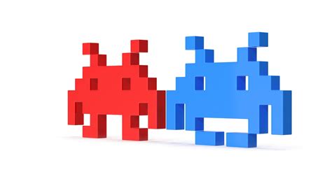 space invaders 3d model by hdpoly