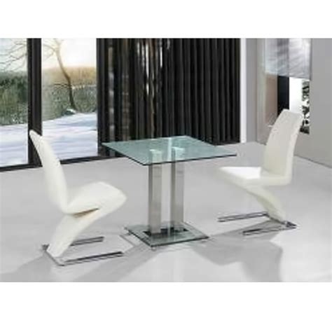 Azore Small Square Glass Dining Table Grand Interiors