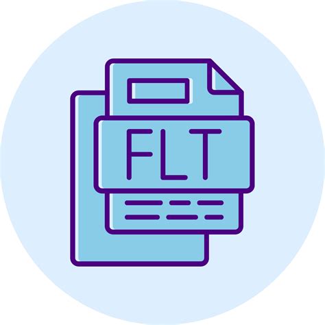 Flt File Line Dual Tone Circle Icon Vector Art At Vecteezy