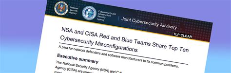 what do the nsa and cisa advise for securing it systems system
