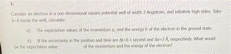 Solved Consider An Electron In A One Dimensional Square