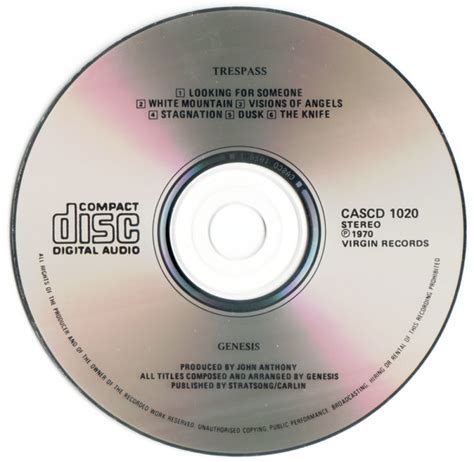Cd Album Genesis Trespass Uk 1985 Nm Audioweb