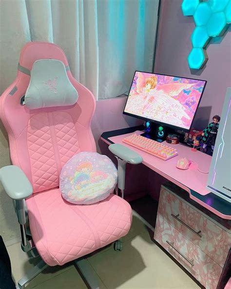 Pink Setup Pink Aesthetic Gamer Setup Razer Gaming