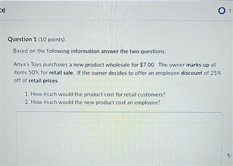 Solved Question 1 10 Points Based On The Following