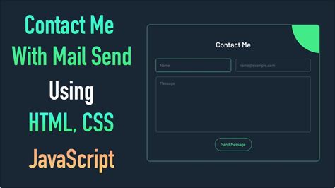 Create A Responsive And Attractive Contact Me Page With Mail Sending