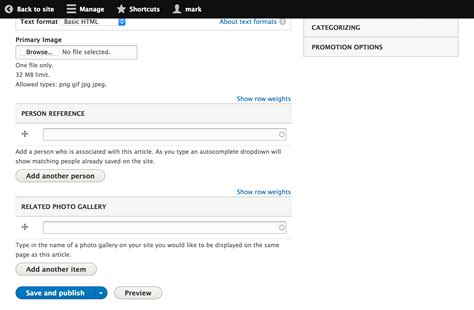 Adding A Default Core Reference Field Onto An Existing Content Type Sitefarm