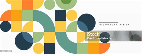 최소한의 기하학적 추상적 배경 원형 정사각형 및 삼각형 디자인 벽지 배너 배경 또는 착륙을위한 트렌디 한 테크노 비즈니스 템플릿 0명에 대한 스톡 벡터 아트 및 기타 이미지