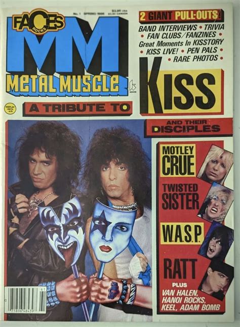 Faces Rocks Magazine Presents Metal Muscle From Spring 1986 With Kiss