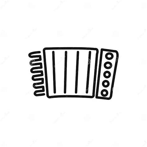 accordion icon linear vector graphics sign stock illustration illustration of hobby festival