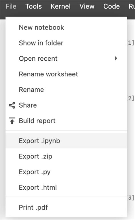 export a notebook datalore documentation
