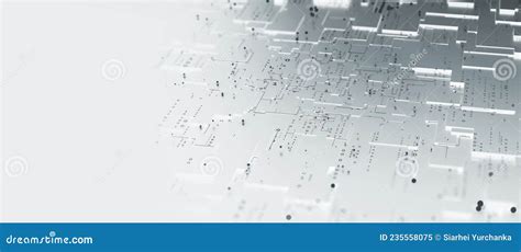 Blockchain Technology Futuristic Microcircuit Motherboard Neural Network And Cyber Technology