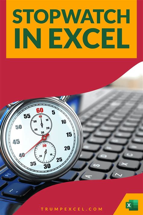 creating a stopwatch in excel basic toastmasters style