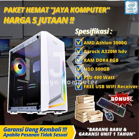 Jual Pc Computer Gaming Full Set Murah Harga 5 Jutaan Shopee Indonesia