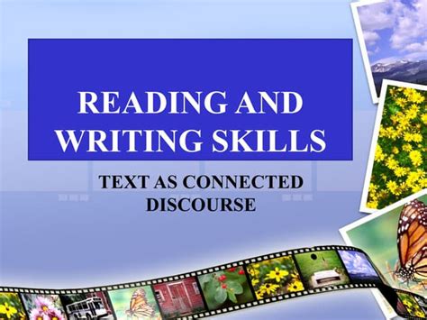 Reading And Writing Title Text As Connected Discourse Pptx
