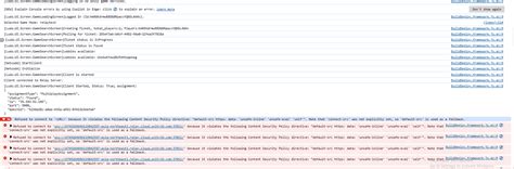 refused to connect to because it violates the following content