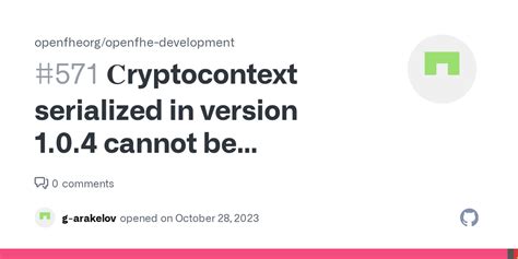 Сryptocontext serialized in version 1 0 4 cannot be deserialized with