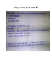 Programming Assignment 2 Docx Programming Assignment 2 R L 1va
