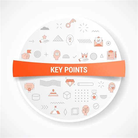 Premium Vector Key Points Concept With Icon Concept With Round Or Circle Shape For Badge