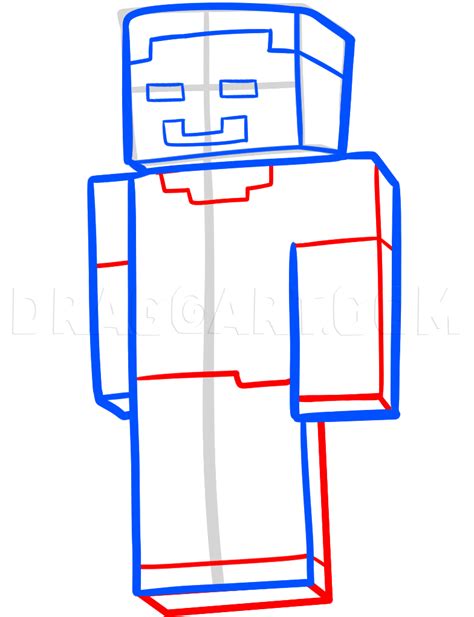 How To Draw Herobrine Herobrine Drawing Step By Step By Dawn Dragoart