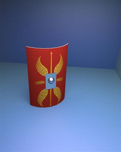 Roman Scutum Shield D Model