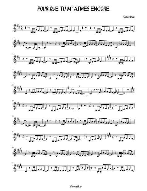 Pourquetum´aimesencore Sheet Music For Piano Solo Easy