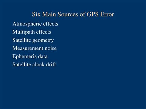 PPT GPS Error PowerPoint Presentation Free Download ID