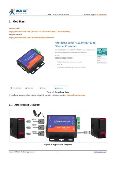 Industrial Rs232 Rs485 Rs422 To Ethernet Converter Usr Tcp232 306 Power Adapter Included At