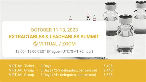 [virtual] Extractables And Leachables Summit October 11 13 2023 Linkedin