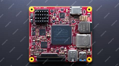 Premium Ai Image Raspberry Pi 5 Circuit Board On A Grey Slate Background