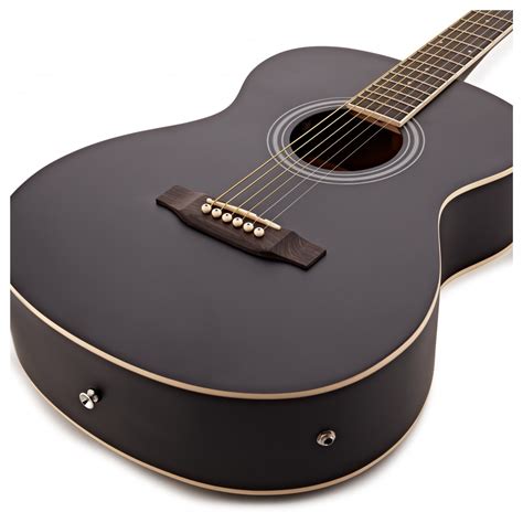 Student Electro Acoustic Guitar By Gear4music Black Nearly New At