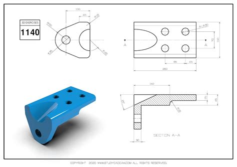 Solidworks Tutorial Practise Basic Exercise 3d Model Exercise Model