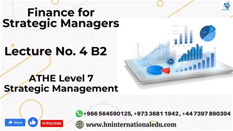 finance for strategic managers lecture no 04 b2 athe level 7 strategic