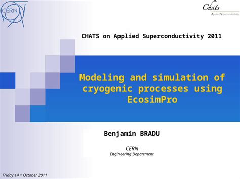 ppt modeling and simulation of cryogenic processes using ecosimpro