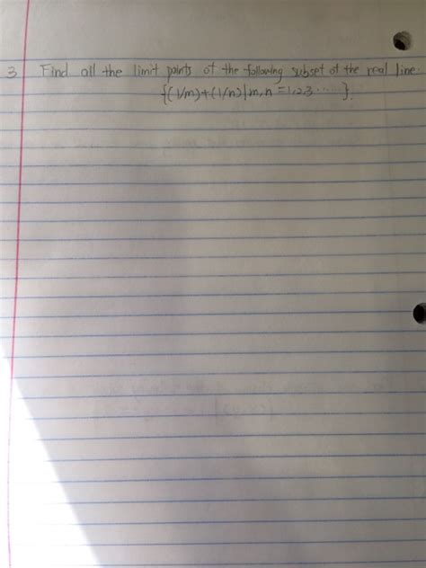 solved find all the limit points of the following subset of