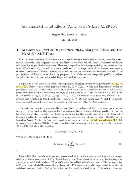 Accumulated Local Effect Plot Pdf