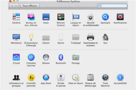 Mac Os X Présentation De Préférences Système Le Panneau De Configuration Sur Mac Conseils