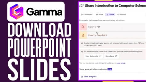 How To Download Gamma Presentation
