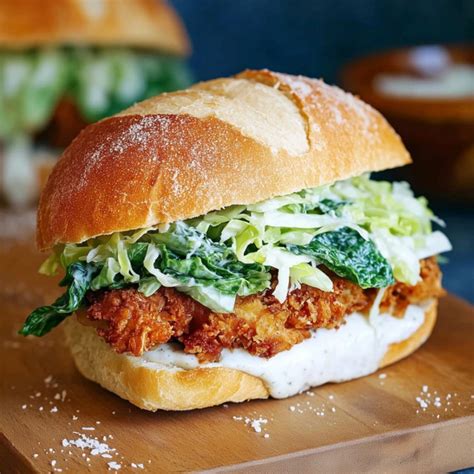 Chicken Caesar Sandwich Best Ever Crispy Lunch Recipe Maestro