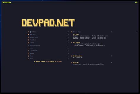 Create A Cool Git Integrated Dashboard With Nvim