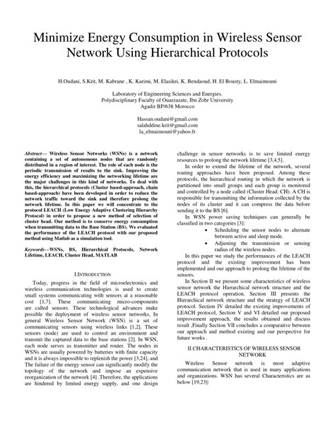 Pdf Minimize Energy Consumption In Wireless Sensor Network Using