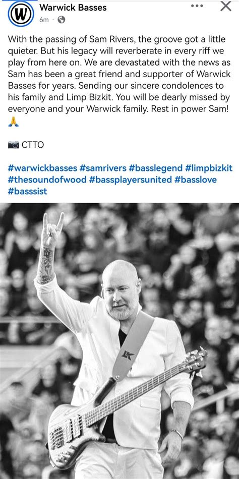 Thailand แบรนด์ Warwick กีต้าร์เบสที่ Sam Rivers Limp Bizkit เลือกใช้มาอย่างยาวนาน ก็โพสต์