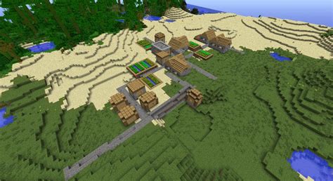Spawn Near A NPC Village Minecraft Map