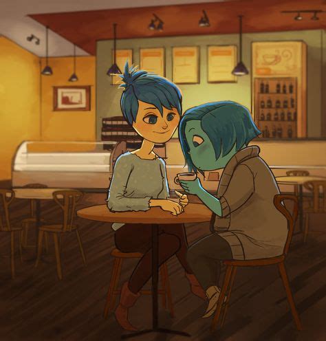 Inside Out Fear X Disgust Hug Disney Fan Art New Pixar Movies