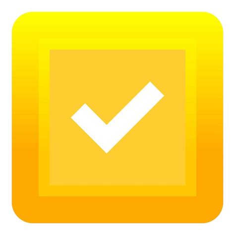 Premium Vector Yellow Square Button Icon Flat Illustration Of Yellow Square Button Vector Icon
