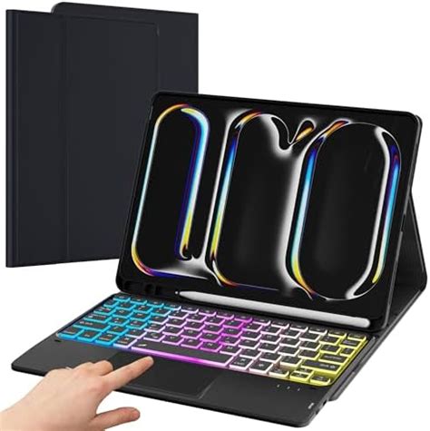 For Ipad Pro Inch M Keyboard Case Zone Colors Backlit Detachable Keyboard With