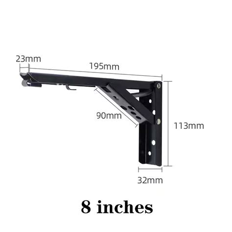 Gm1 Pair Folding Shelf Brackets Heavy Duty Steel Collapsible Shelf