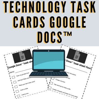 Technology Task Card Google Distance Learning By Sharp The Builder